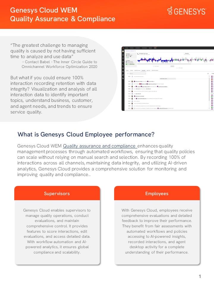 Workforce Engagement Management - Genesys
