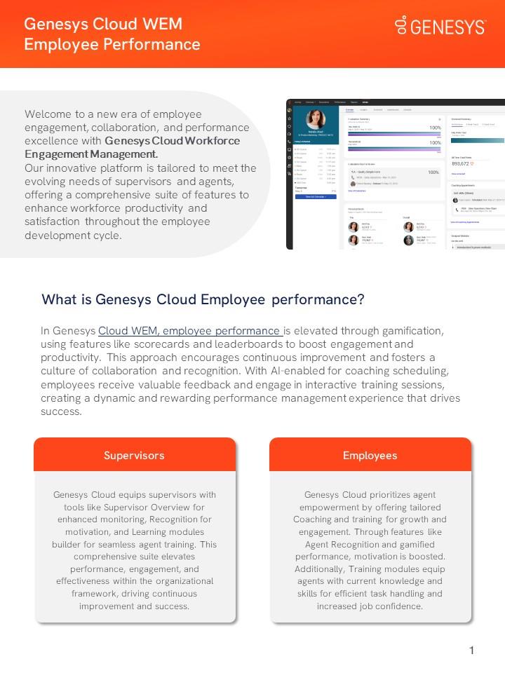 Workforce Engagement Management - Genesys