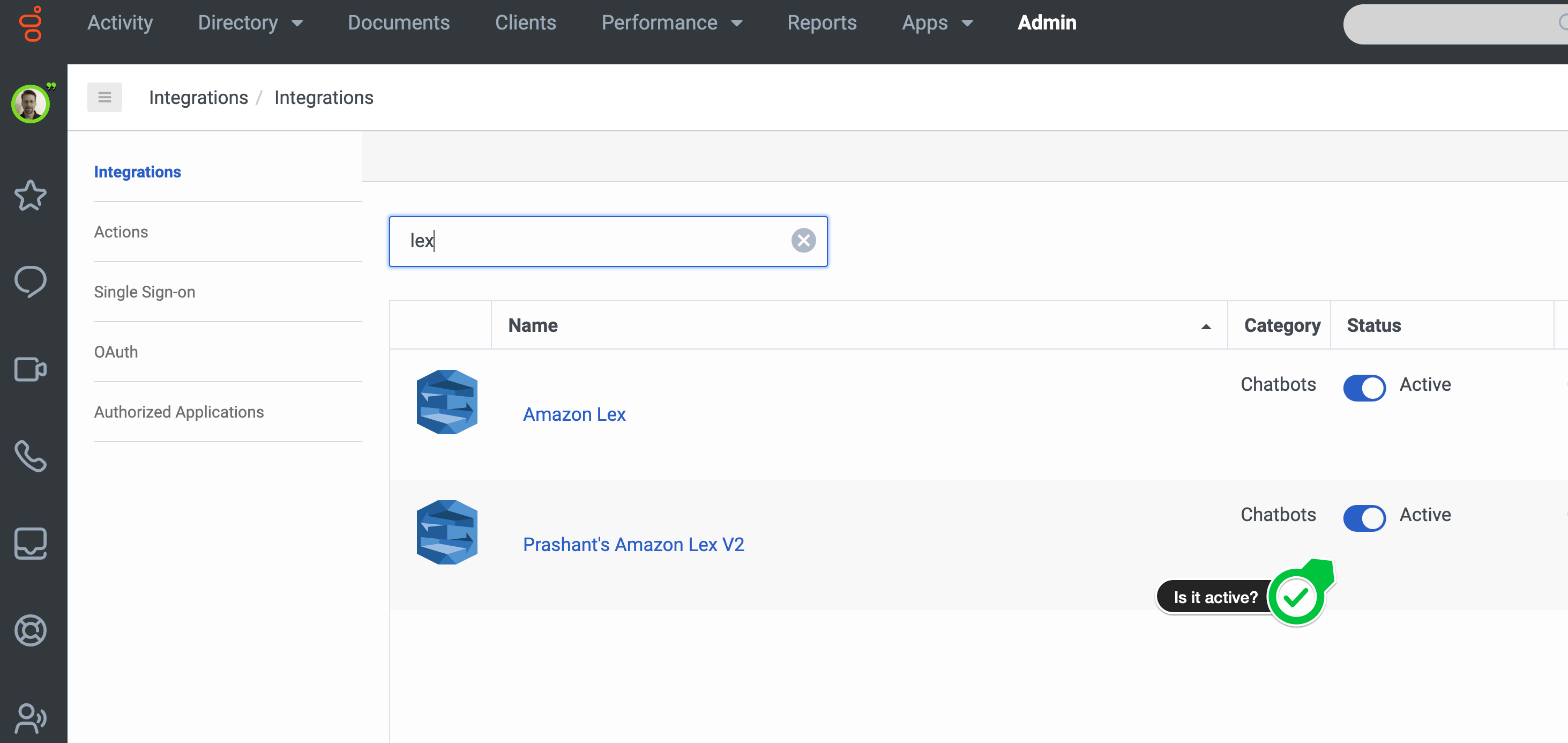 AWS Lex Bot | Genesys Cloud - Main