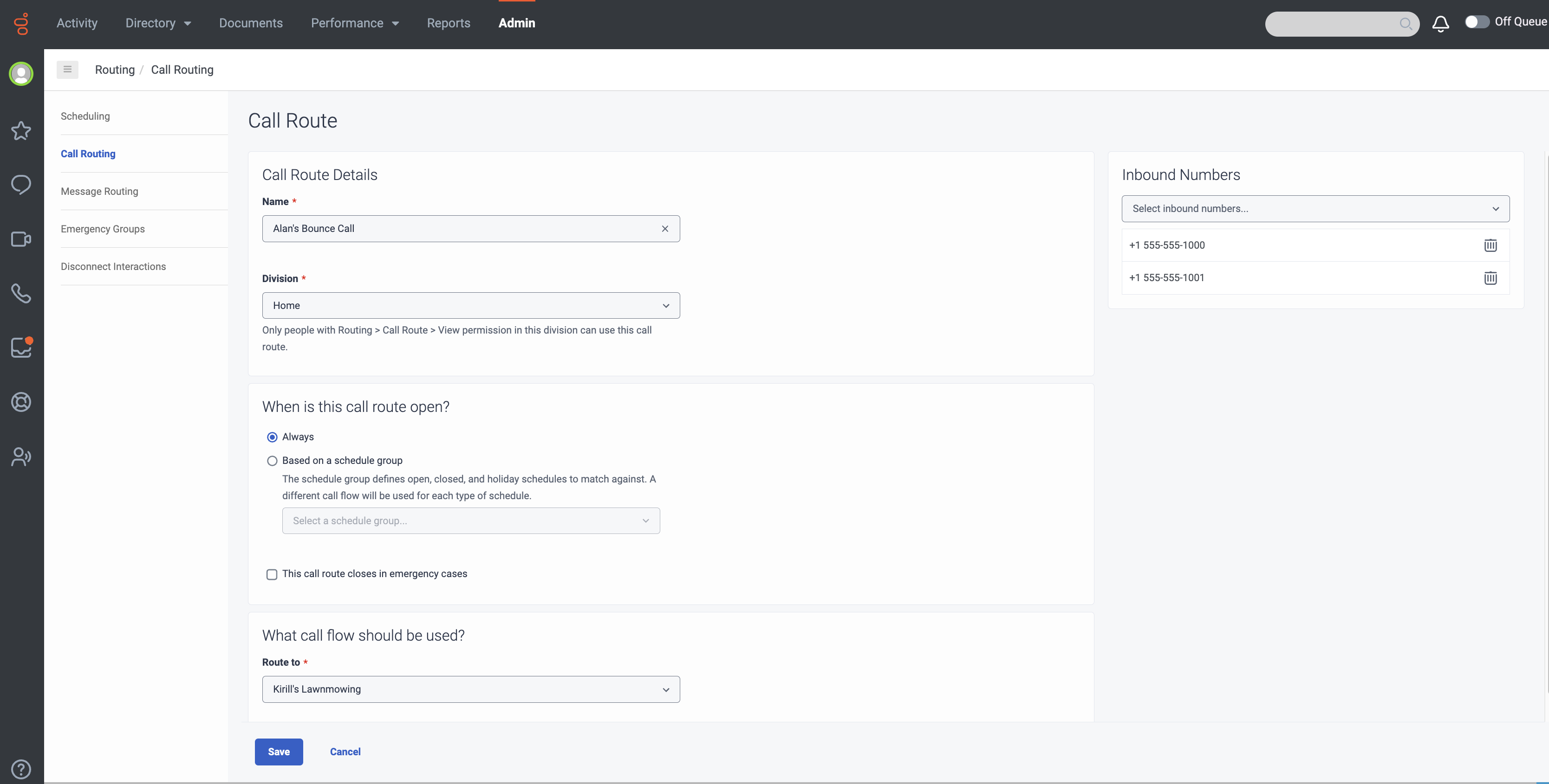 Genesys Cloud is releasing minor improvements to the Call Routing list ...