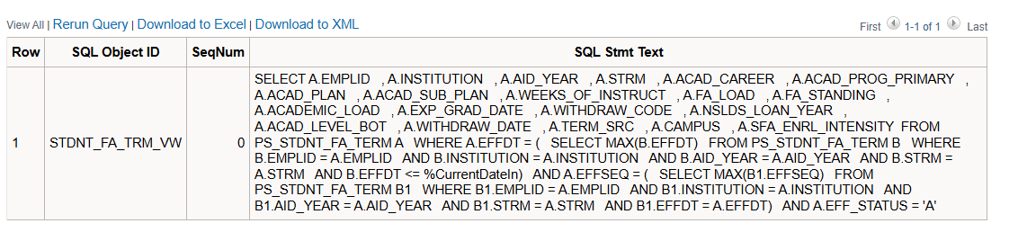 Did you know? -- How to query the SQL behind a view or bind record ...