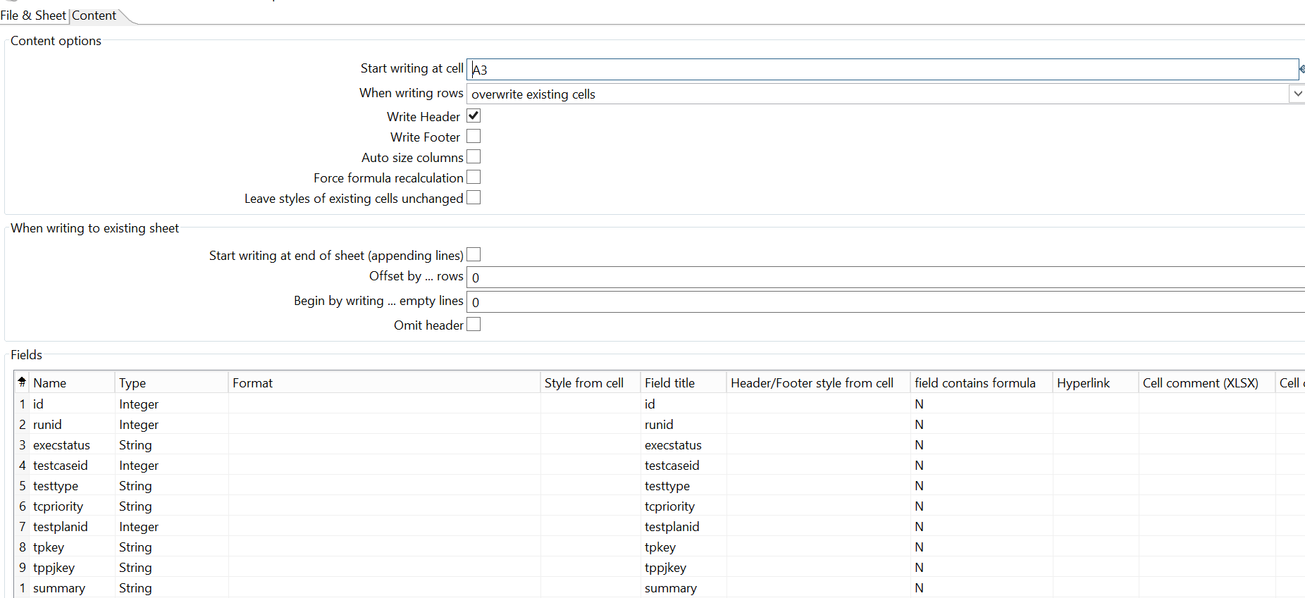 Help with Excel Writer Compatibility errors | Pentaho