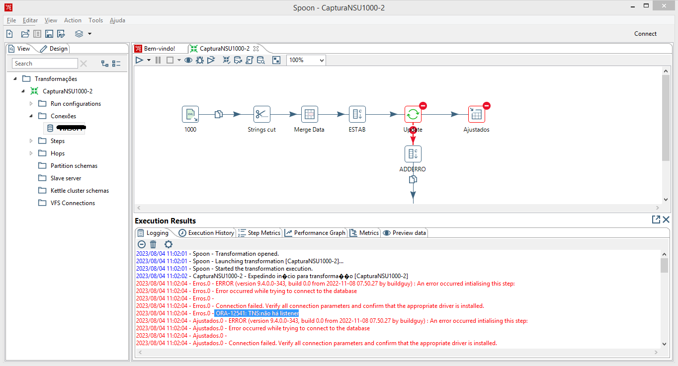 Ora 12541 Tnsno Listener Pentaho 94 Oracle Instant Client 21 Jdk 11 Ora 12541 Tnsnão 