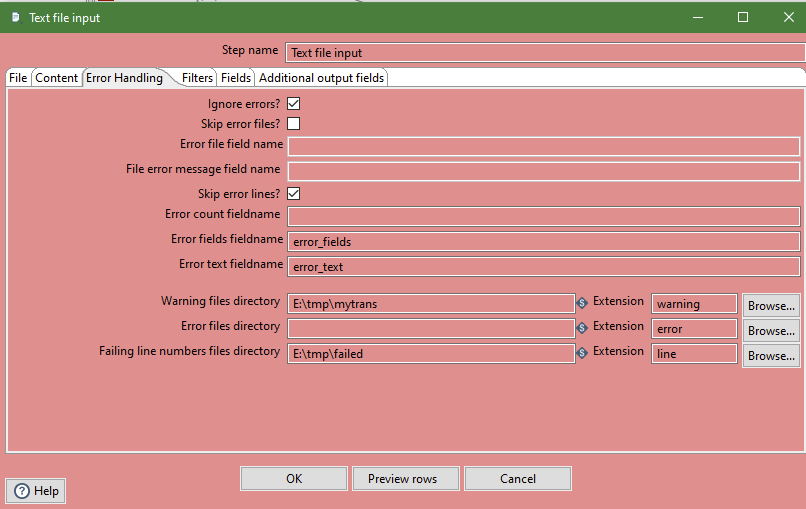 How To Handle Corrupted Data In Input Data Side Text File Input Pentaho