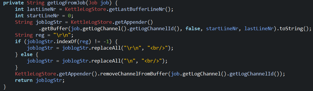 How to solve the problem of repeating job log | Pentaho
