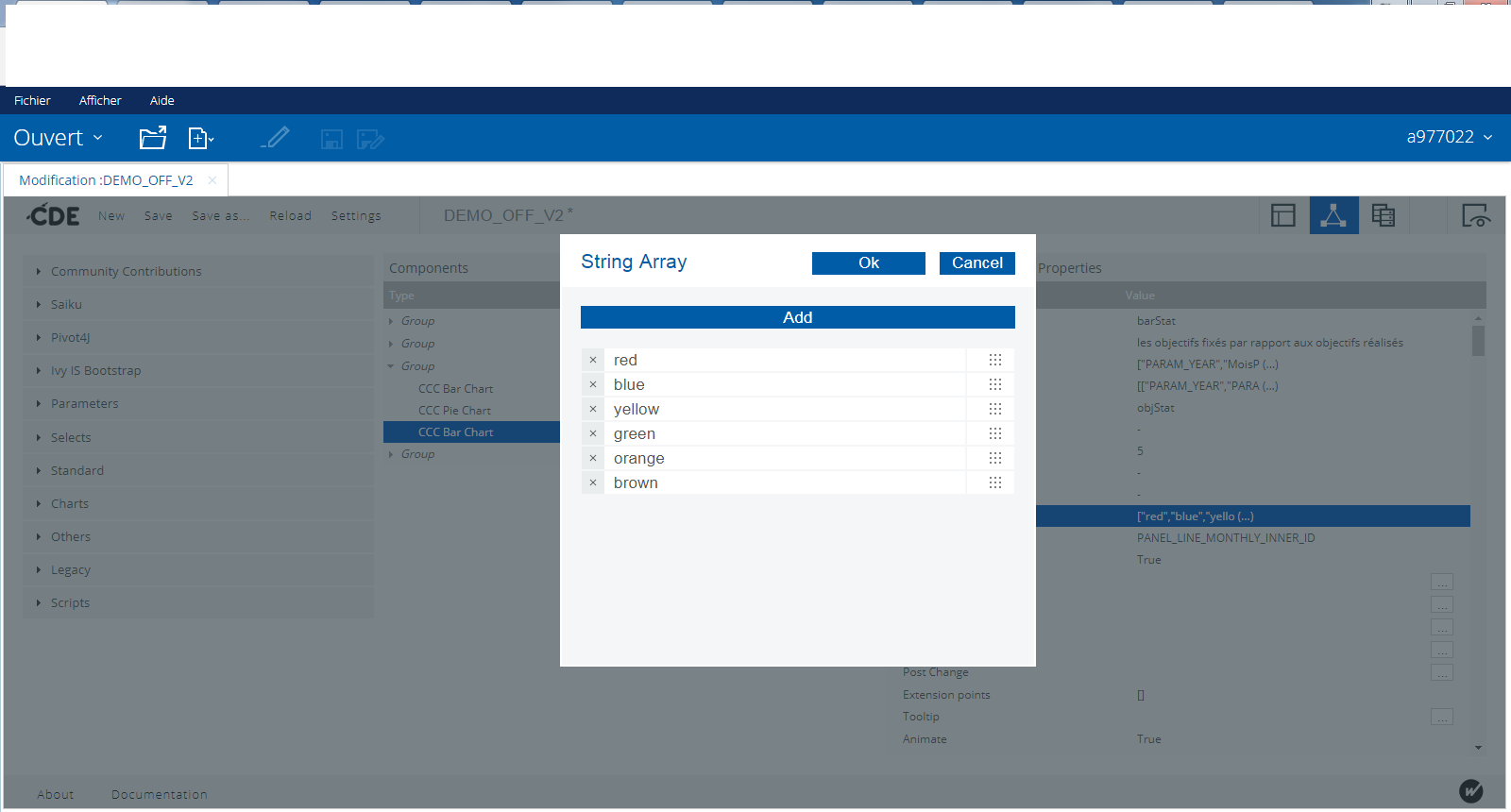 How to get different colors for ccc bar chart? | Pentaho