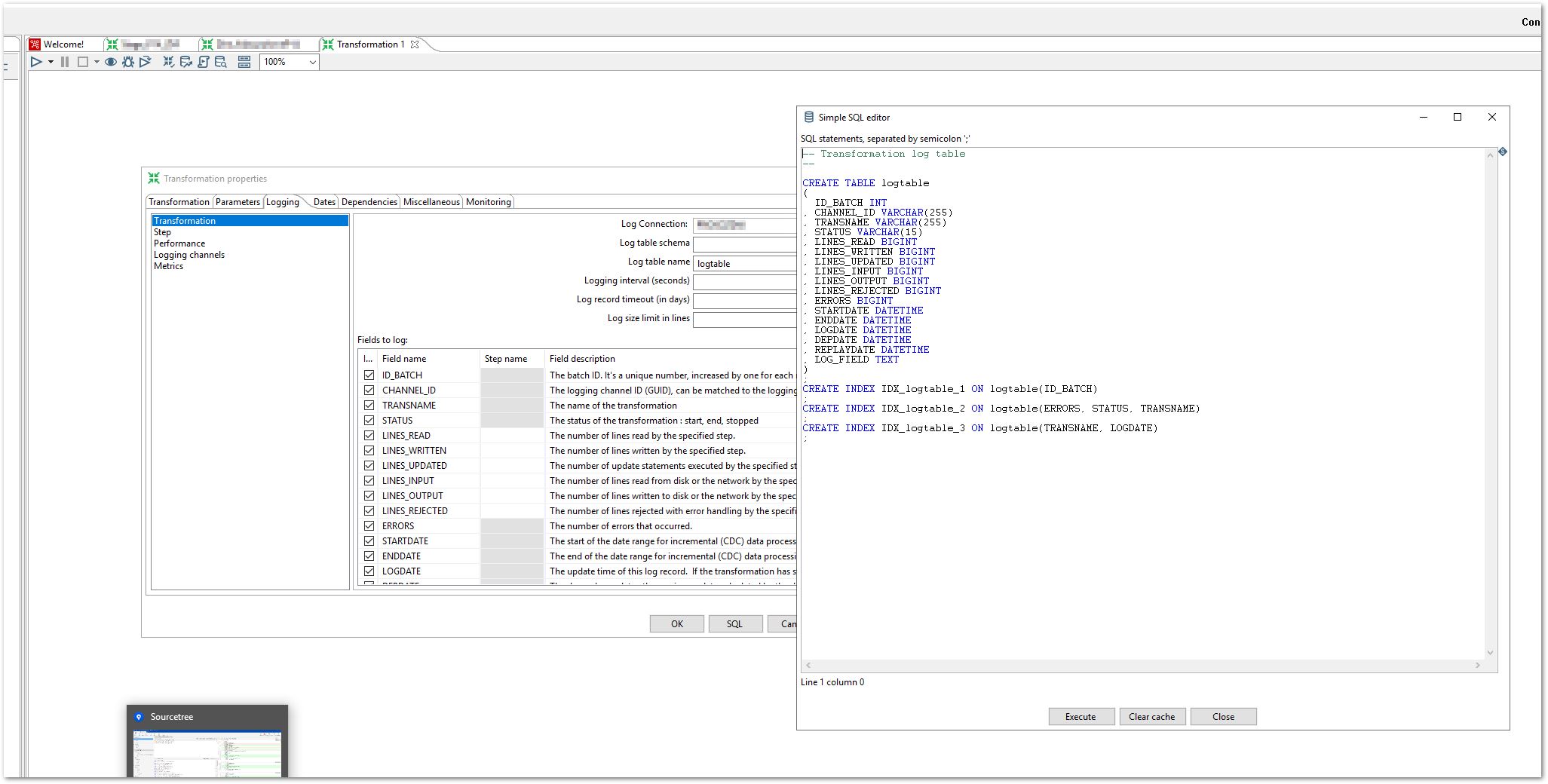 Ddl Or Similar Definition File To Create The Tables For Job And Transformation Logs Pentaho