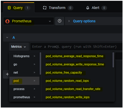 Hitachi Storage Plug-in for Prometheus Custom Dashboard on Grafana