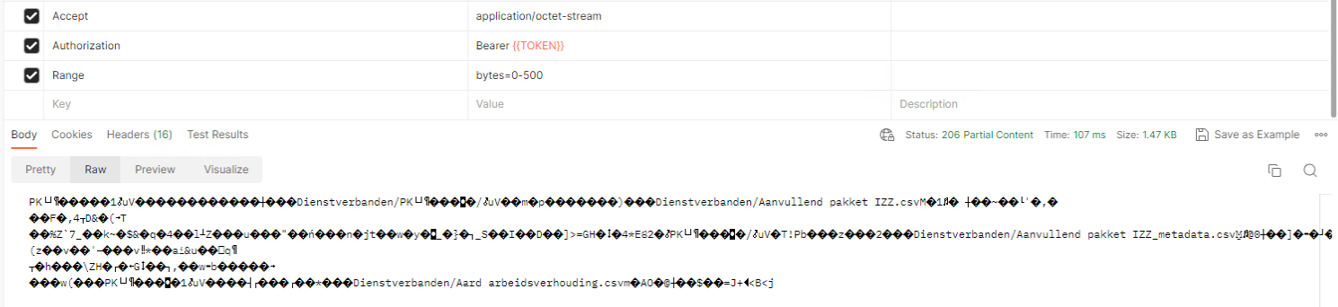 file api response is zip | Pentaho