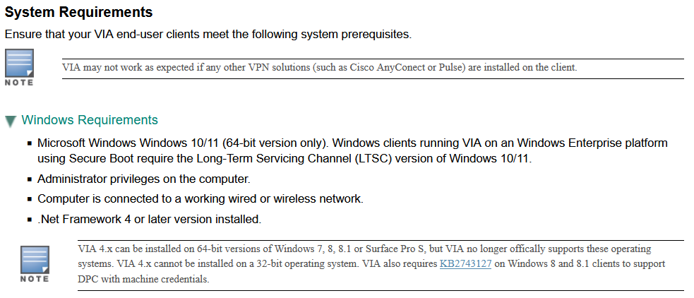 VIA - is there a client that works with Windows ARM64? | Security