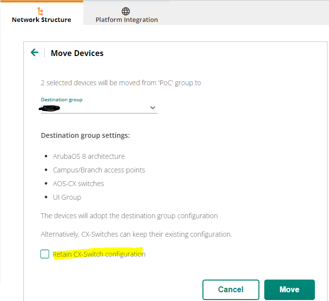 way to migrate switches from template to UI groups | Wired Intelligent Edge