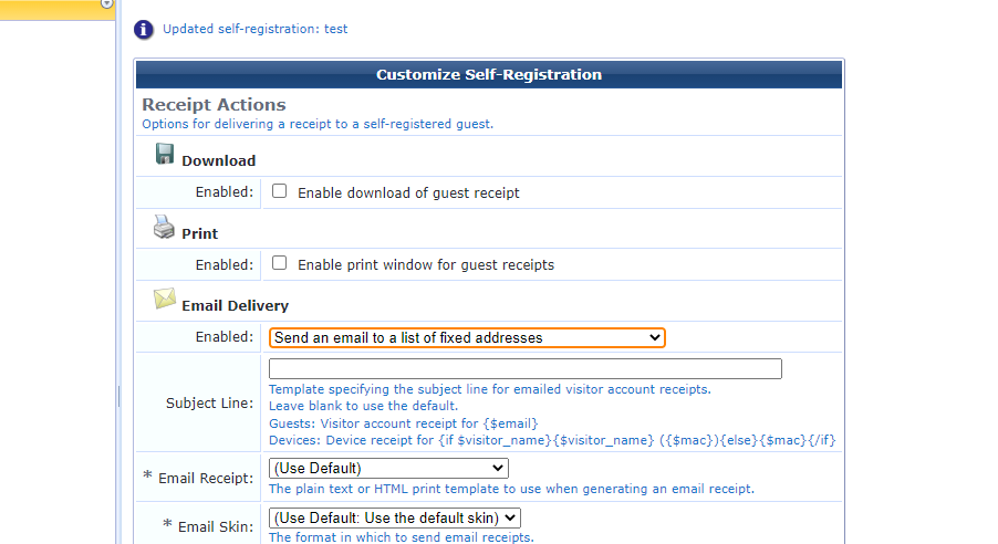 Notifciation email when a guest conencts | Security