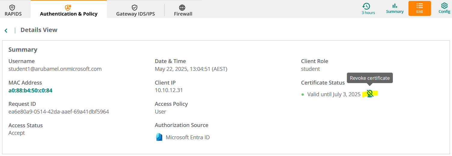Where in Aruba Central can we manage or see the entire Network profiles ...