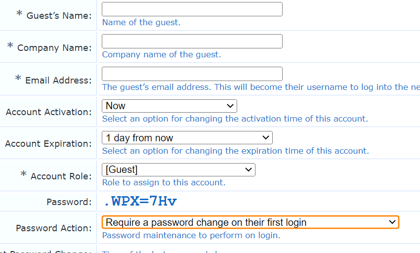 CP Guest change password at first/next login not working | Security