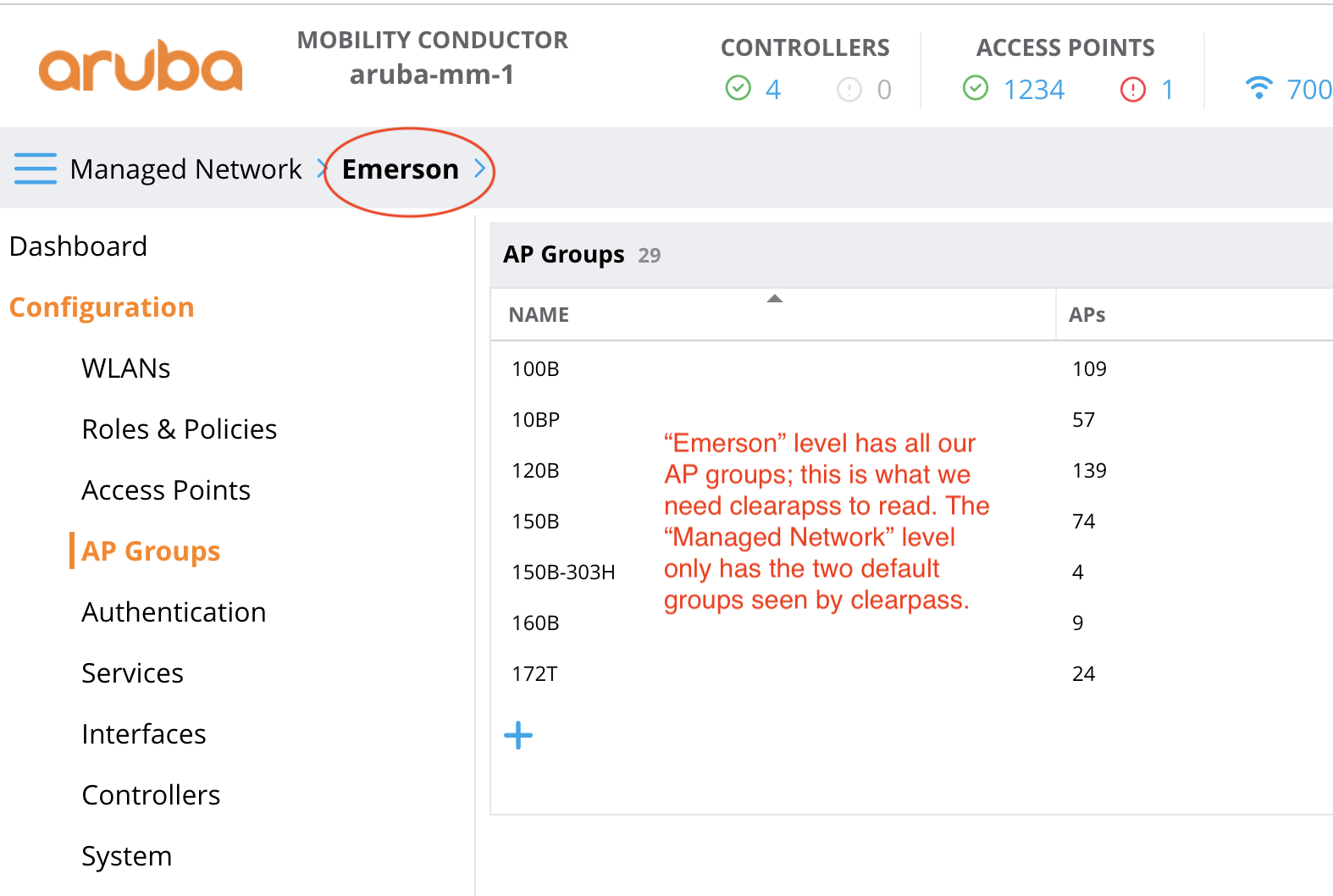 Clearpass Guest controller setting for Aruba 8 hierarchy to read roles and AP groups? | Wireless ...
