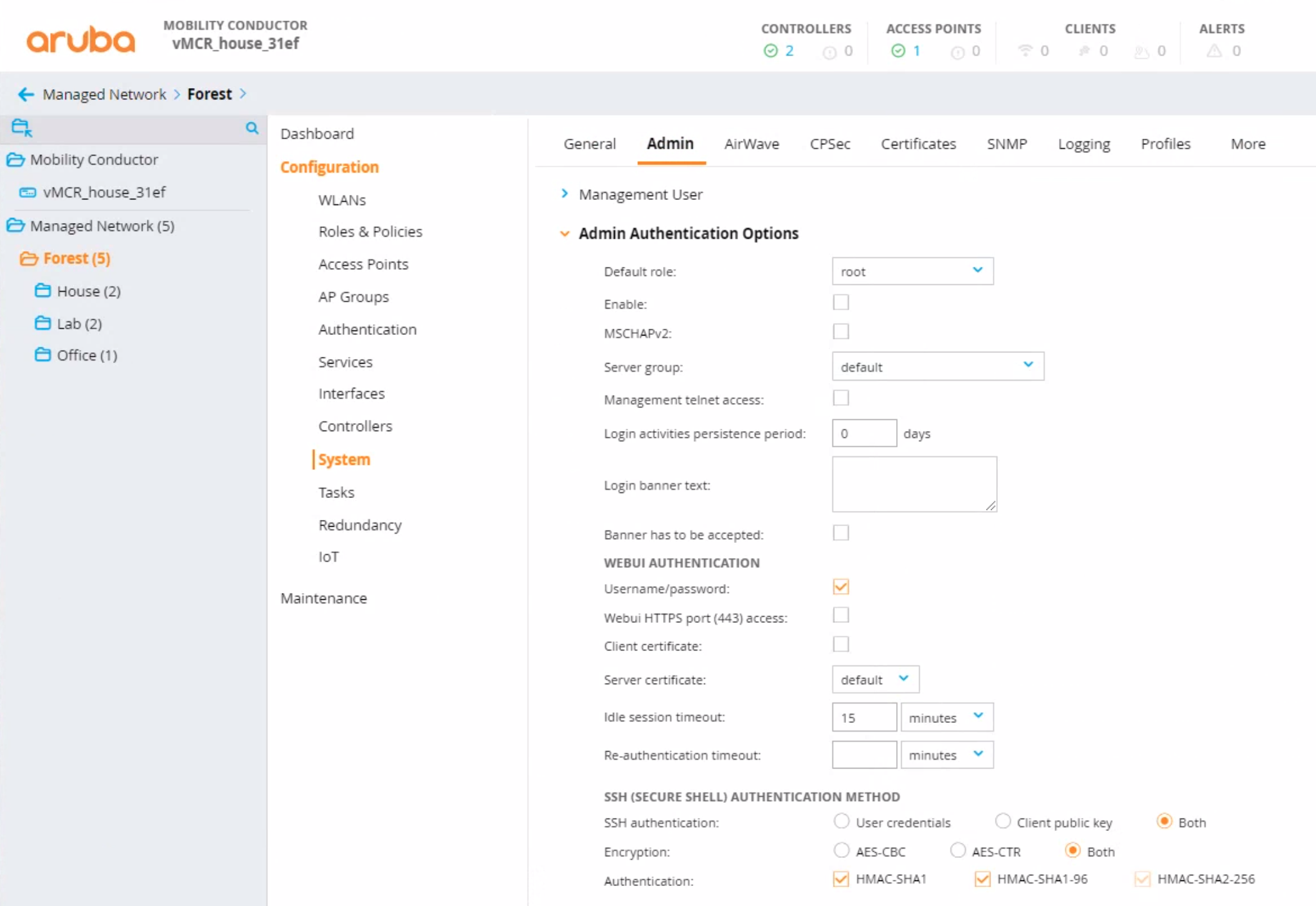 Aruba controller - loginsession timeout | Wireless Access