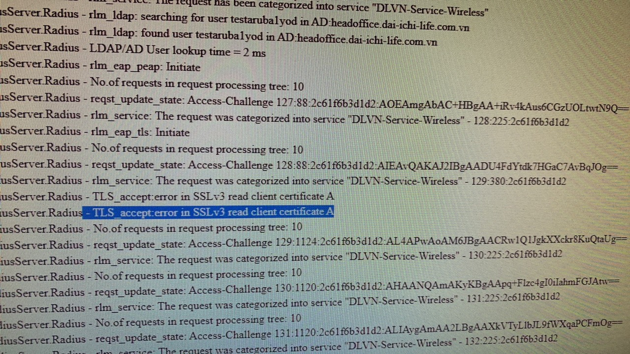 Clearpass Onboard Time out- client did not complete eap transaction ...