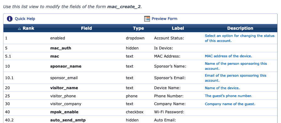 Add device to clearpass on behalf of another user | Network Management