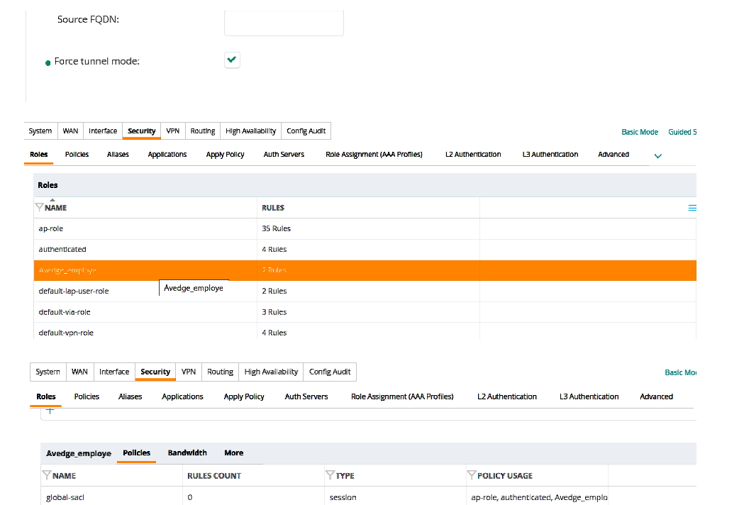 site-to-site vpn between aruba branch gateway and fortigate not working ...