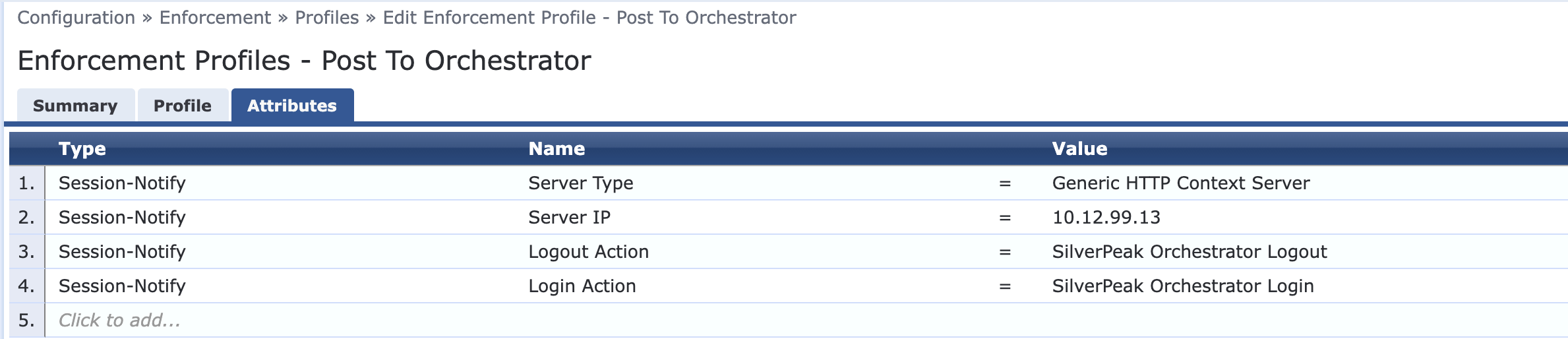 Server IP missing in Update Palo Alto Enforcement Profile - ClearPass ...