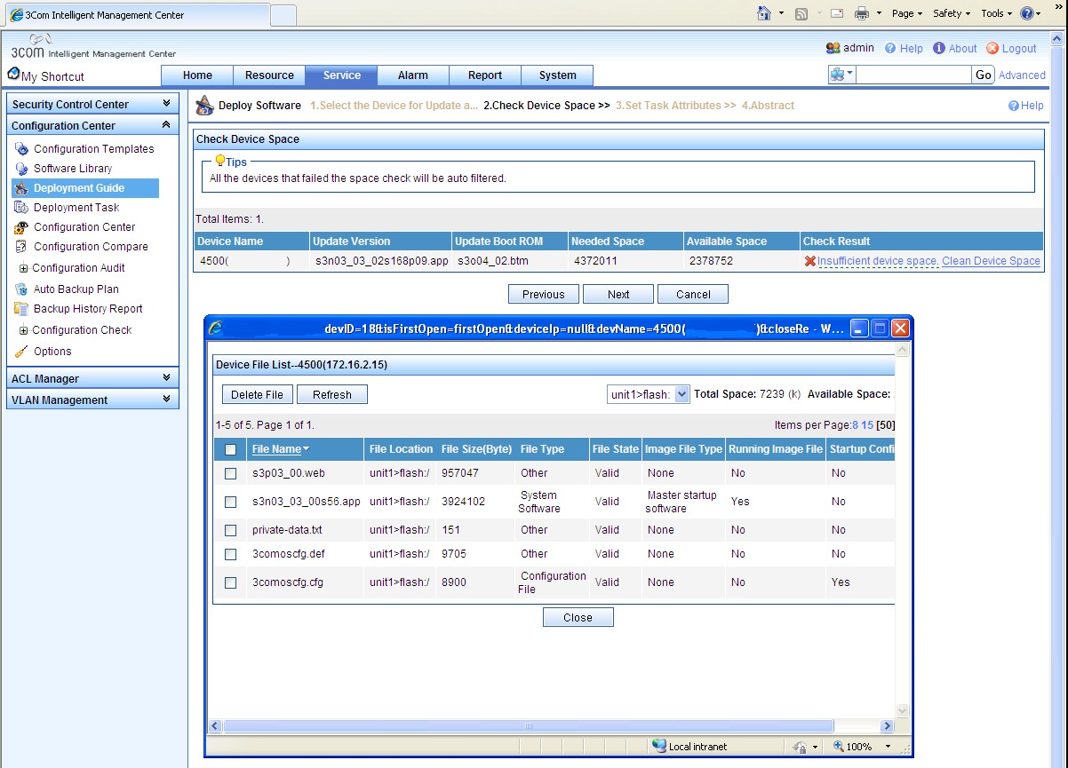 Switch Software upgrade using IMC. | Network Management