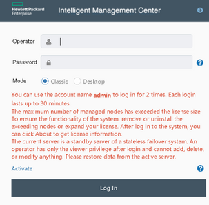 IMC stateless failover | Network Management