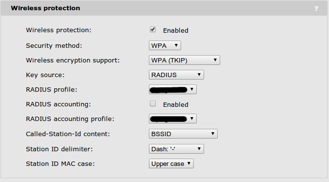 V-M200 with RADIUS authentication | Wireless Access