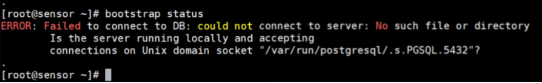 Sensor service status on Packet Processor shows stopped and failing to ...