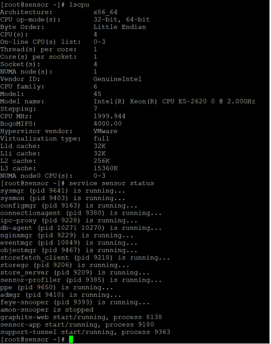Receiving error->"Failed to get profiler summary" in Sensor UI during ...
