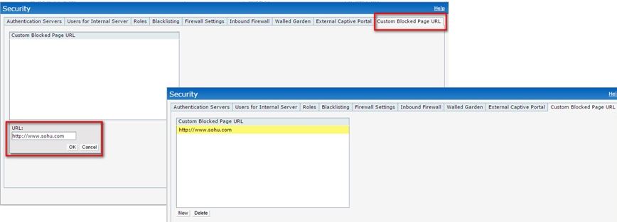 Custom Blocked Page URL