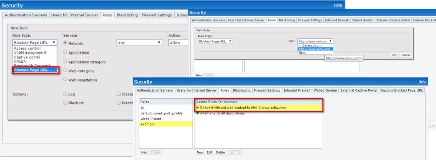 Custom Blocked Page URL