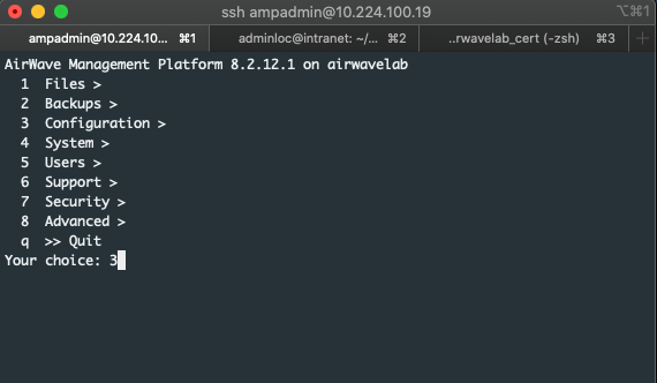 SSL certificate installation on AirWave 8.2.11+ | Network Management