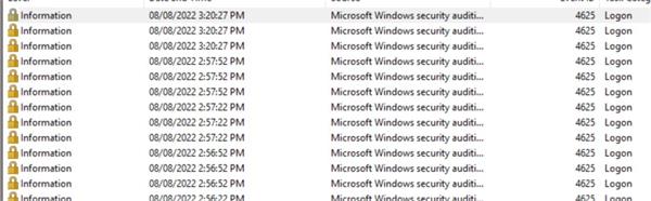 Event 4625 from clearpass server | Wireless Access