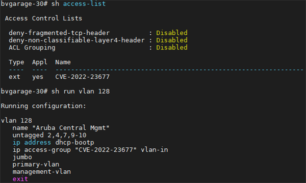 Howto: Configuring AOSS ACLs in Central | Cloud Managed Networks