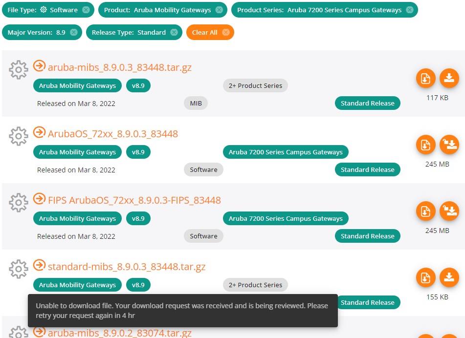 UNABLE TO DOWNLOAD FIRMWARE FILE | Comware