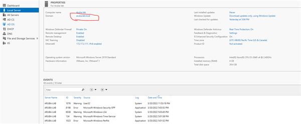 Error trying to join AD domain - Clearpass | Security