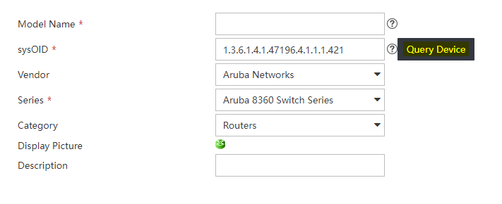 "Unknown SNMP Product" in IMC for Aruba 8360 switch | Network Management