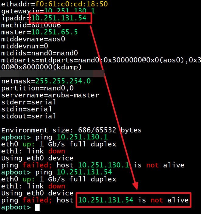 Ping the AP to its own IP fails. | Wireless Access