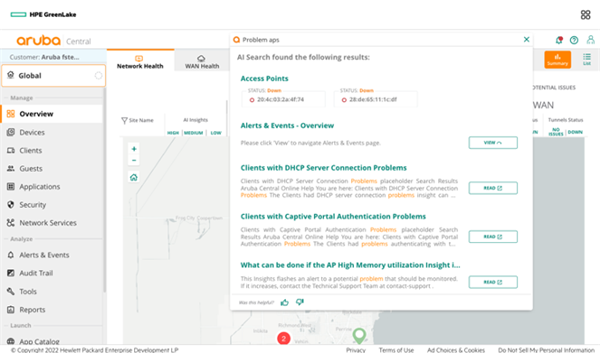 Aruba Central Essential Features - AI Search | Cloud Managed Networks