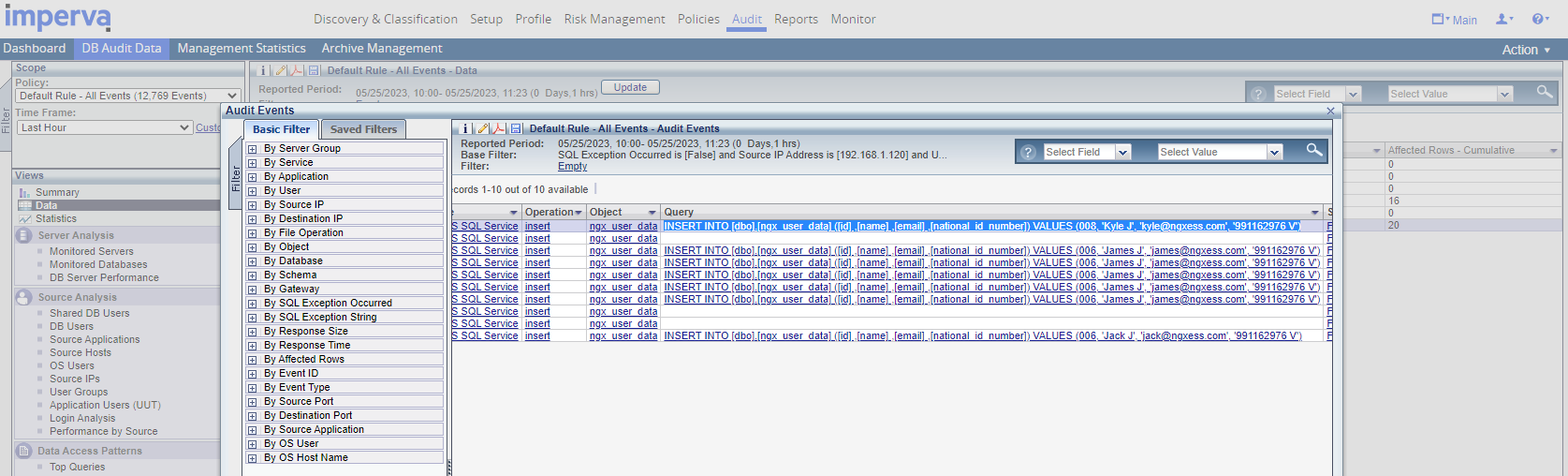 Masking Classified Data Columns in Table Groups | Imperva DAM | Imperva ...