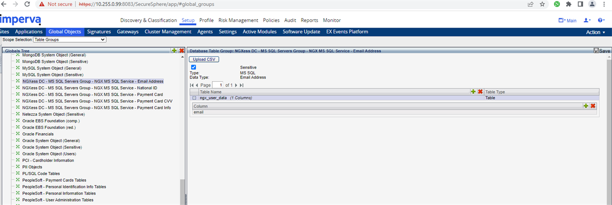 Masking Classified Data Columns in Table Groups | Imperva DAM | Imperva Cyber Community