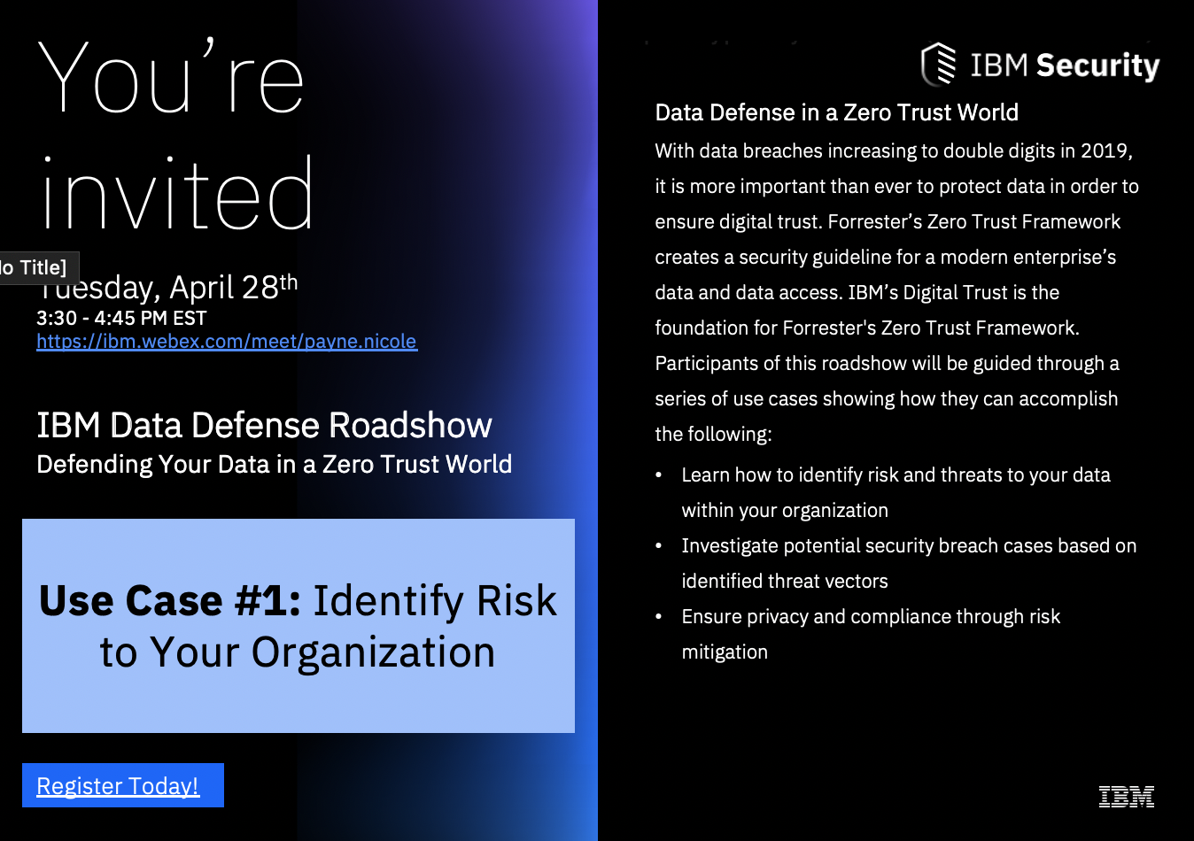 Defending Your Data in a Zero Trust World - Use Case #1 - IBM ...
