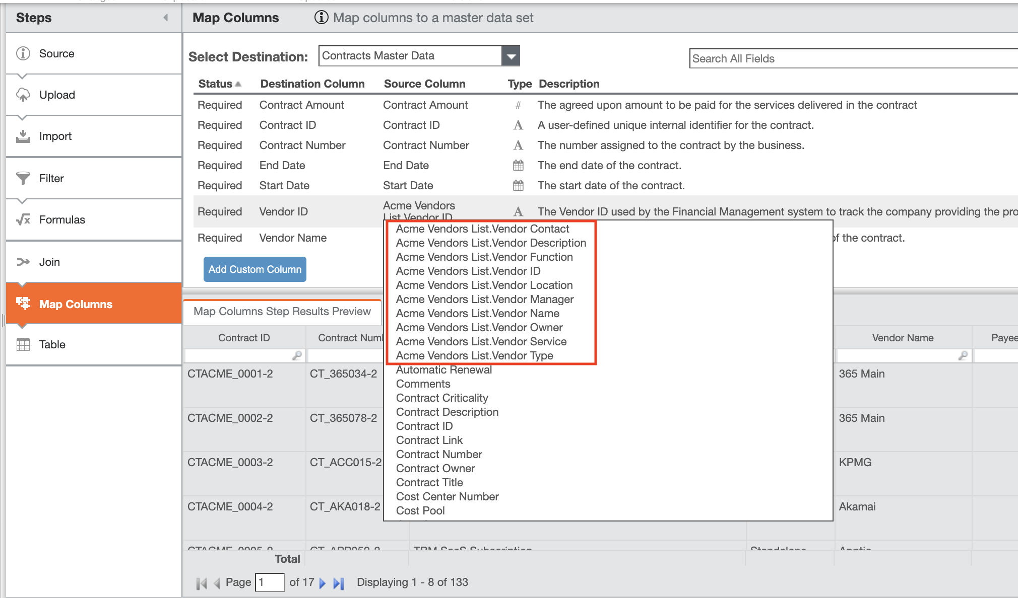 Understanding the Join Step | IBM Apptio