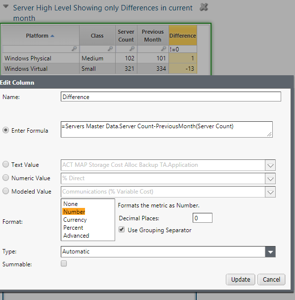 Can I show current month and previous month data in one table Report ...