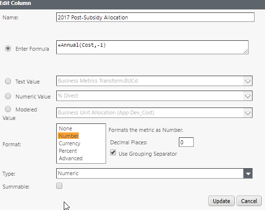 How do you create a calculated value in a chart? | Platform