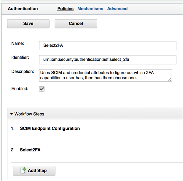 Branching Authentication Policy in ISAM Advanced Access Control