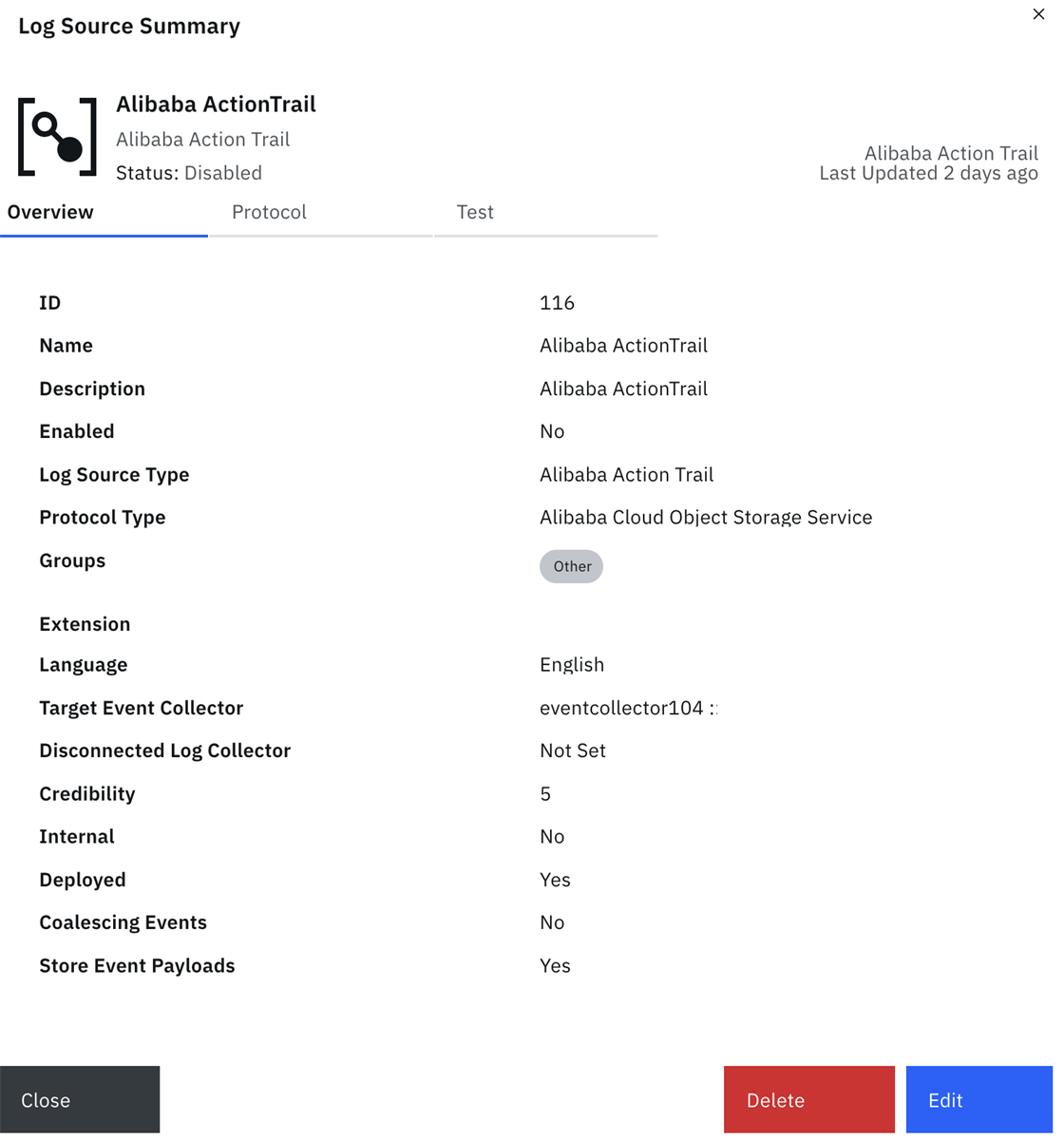 IBM Security QRadar SIEM and Alibaba ActionTrail integration