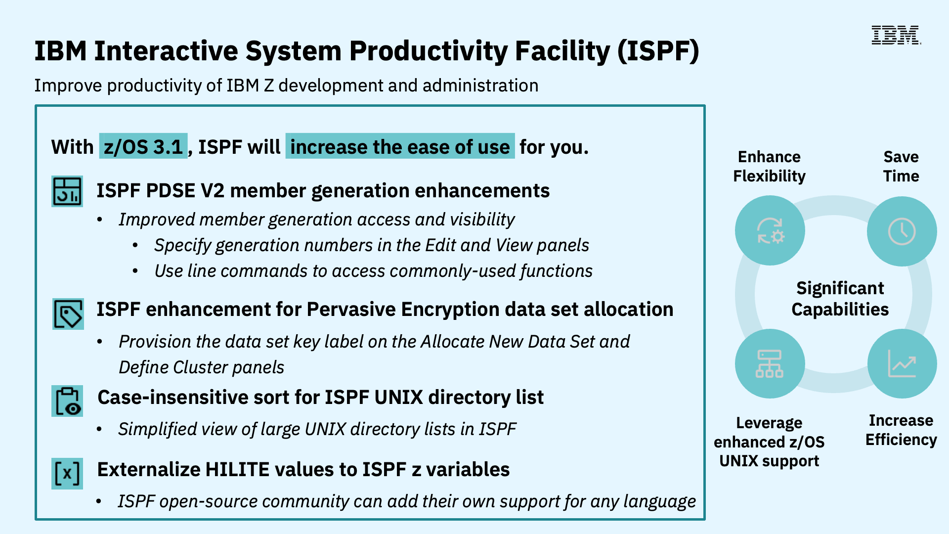 What’s new in z/OS 3.1 ISPF?