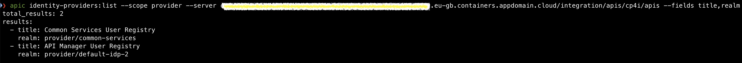 Login details for APIC using command prompt | API Connect