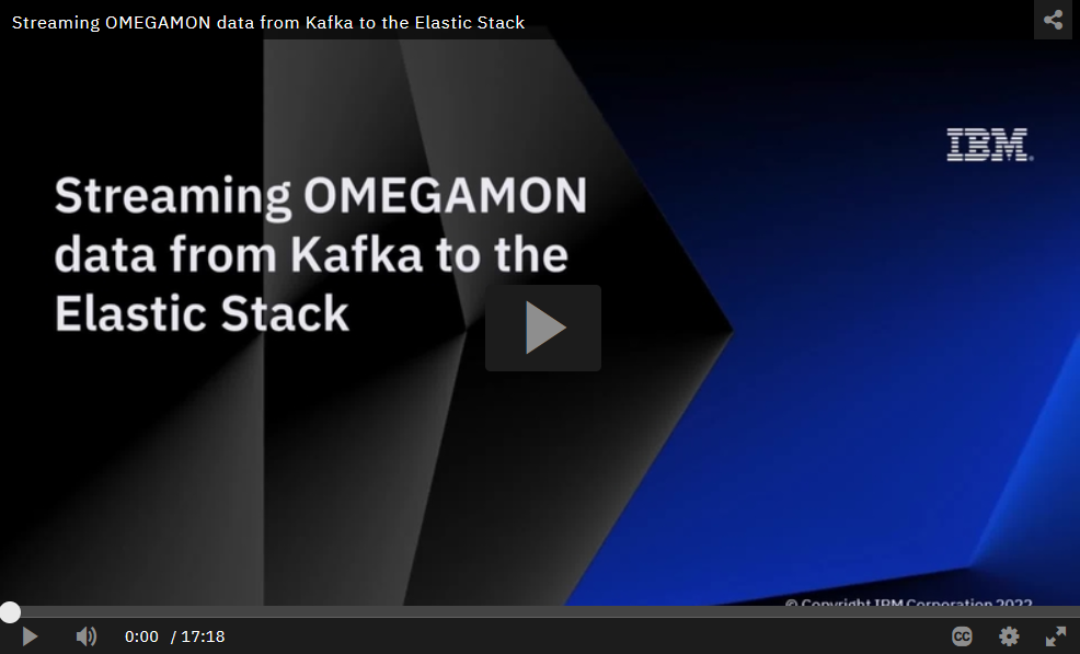 Learn how to stream OMEGAMON data from Kafka to the Elastic Stack